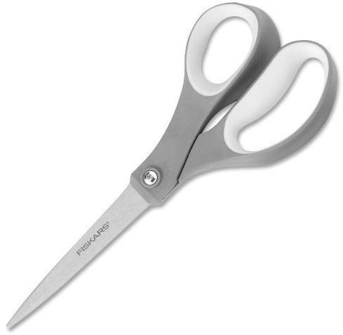 Fiskars 01-004761J Softgrip Scissors Straight Stainless Steel, 8 Inch - 6 Pack