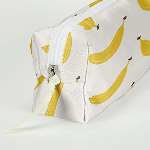 Pencil Pouch Pencil Case Pencil Bag Pen Case Pouch Box Organizer for Teen Girls Boys School Students Men Women Waterproof Zipper Pouch for Office Supplies Makeup, Banana Print Banana Lover Gifts