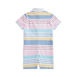 POLO RALPH LAUREN Baby Boy's Striped Knit Oxford Shortall (W(2001)/P, 12 Months)