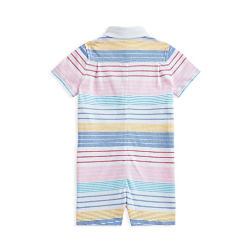 POLO RALPH LAUREN Baby Boy's Striped Knit Oxford Shortall (W(2001)/P, 12 Months)