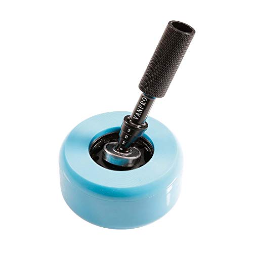 Vanpro Skateboard Bearing RC Ball Bearing Driver Install Remove Tool RC Model Electric Skateboard Mini Cross Tool Set Aluminum Bearing Removal Tool (Black)