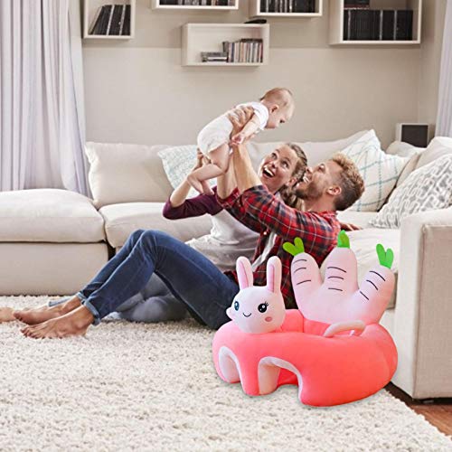 Xinrimoy Baby Support Seat Sitting Chair, Infant Sitting Chair Safe Baby Sofa Chair, Animals Soft Plush Floor Support Seat, Learn to Sitting Chairs for 0-3 Years Old Newborn Kids