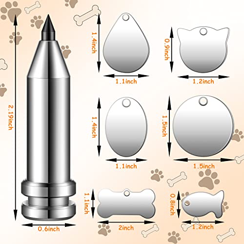 Engraving Tip Etching Tool Engraving Tool with 6 Pieces Assorted Metal Stamping Blanks Compatible with Explore, Explore Air, Explore Air 2 and Explore One