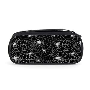 large pencil case,spiders on webs black pencil bag stationery bag portable large storage bag pencil box pencil holder