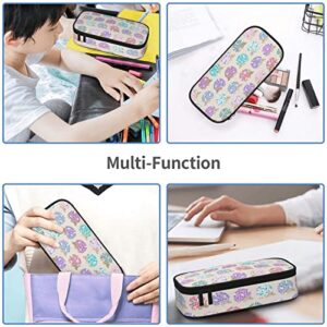 antvinoler Large Pencil Case Big Capacity Pencil Bag Large Storage Pouch Desk Organizer Marker Pen Case Simple Stationery Bag Pencil Holder - Hedgehog Polkadot