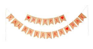 mandala crafts happy valentines day banner valentines day decor – burlap happy valentines day sign decoration – heart valentine garland for fireplace mantel