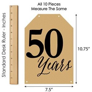 Big Dot of Happiness We Still Do - 50th Wedding Anniversary - Hanging Vertical Paper Door Banners - Anniversary Party Wall Decoration Kit - Indoor Door Decor