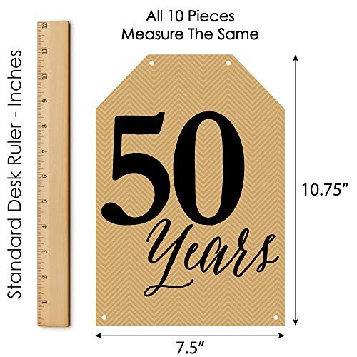 Big Dot of Happiness We Still Do - 50th Wedding Anniversary - Hanging Vertical Paper Door Banners - Anniversary Party Wall Decoration Kit - Indoor Door Decor