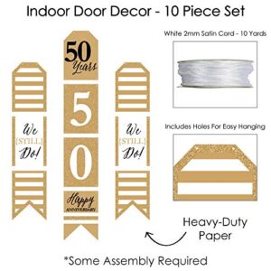 Big Dot of Happiness We Still Do - 50th Wedding Anniversary - Hanging Vertical Paper Door Banners - Anniversary Party Wall Decoration Kit - Indoor Door Decor