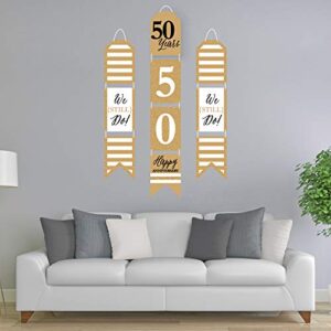 Big Dot of Happiness We Still Do - 50th Wedding Anniversary - Hanging Vertical Paper Door Banners - Anniversary Party Wall Decoration Kit - Indoor Door Decor