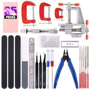 swpeet 35pcs professional for gundam modeler basic tools, tool set for gundam model tools kit perfect for gundam model kit building beginner hobby model assemble building with duty plastic container