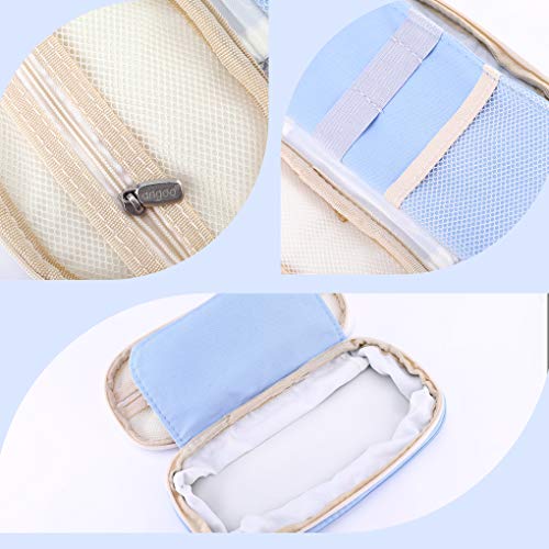 Rolin Roly Large Capacity Pencil Case Pen Pouch Pencil Bag Zipper Canvas Makeup Bag Pencil Organizer Storage Bag Portable Stationery Case Cosmetics Bag