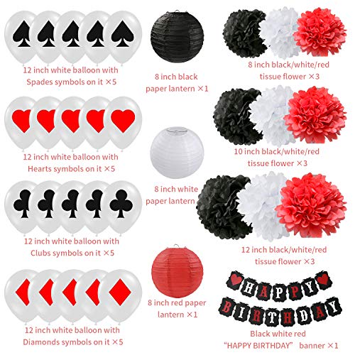 Poker Birthday Party Decorations/Poker Theme Party Supplies Casino Party Decoration Supplies Casino Theme Party,Las Vegas Themed Parties,Casino Night,Casino Birthday Déco/Women 40th/50th Birthday