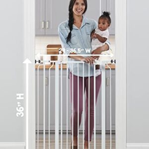 Regalo Easy Step 36" Extra Tall Walk Thru Baby Gate, Includes 4-Inch Extension Kit, 4 Pack of Pressure Mount Kit and 4 Pack Wall Cups and Mounting Kit, Pack of 1