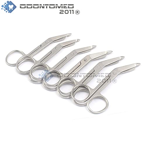 OdontoMed2011 Lot of 6 Lister Bandage Scissors 3.5" Stainless Steel 3 1/2"