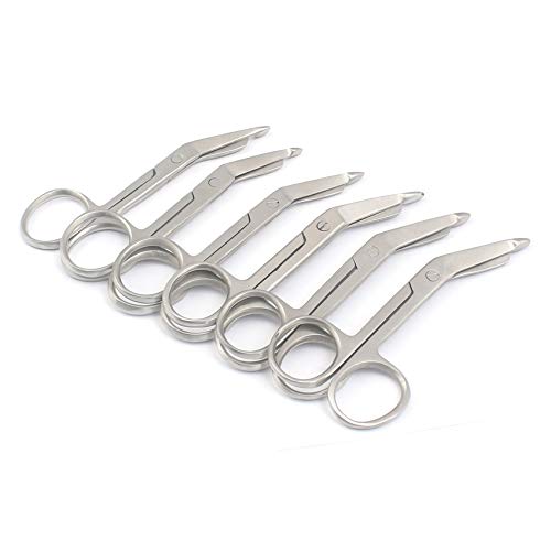 OdontoMed2011 Lot of 6 Lister Bandage Scissors 3.5" Stainless Steel 3 1/2"