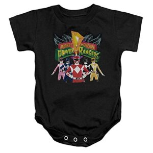 infant power rangers rangers unite infant onesie size 6 mos black