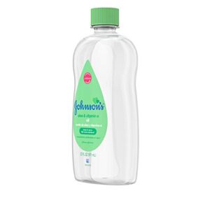 Johnson's Baby Oil, Mineral Oil Enriched with Aloe Vera and Vitamin E, 20 fl. oz