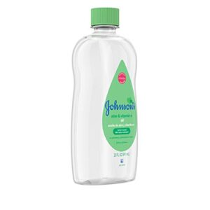 Johnson's Baby Oil, Mineral Oil Enriched with Aloe Vera and Vitamin E, 20 fl. oz