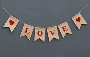 boston creative company love burlap banner valentines burlap garland wedding decor bridal shower banner rustic wedding garland valentines day decor bridal shower decorations wedding heart bunting