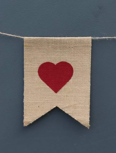 Boston Creative Company Love Burlap Banner Valentines Burlap Garland Wedding Decor Bridal Shower Banner Rustic Wedding Garland Valentines Day Decor Bridal Shower Decorations Wedding Heart Bunting