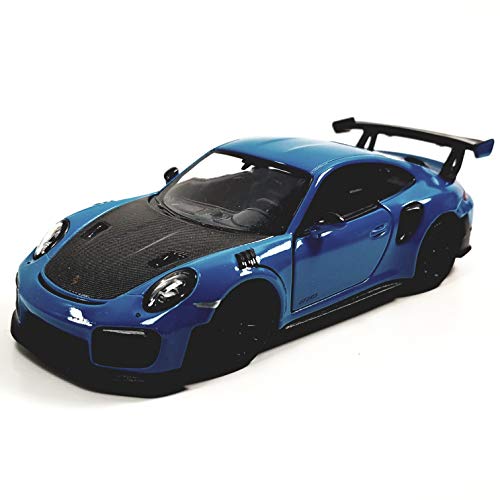 Kinsmart Porsche 911 GT2 RS 2010 Aqua Blue Hard Top 1/36 Scale Diecast Car