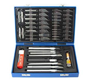 VCT 56pc Precision Craft Knife Set Professional Razor Sharp Knives for Art, Hobby, Scrap booking and Sculpture