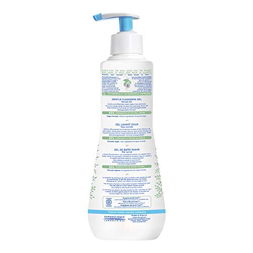 Mustela Baby Gentle Cleansing Gel - Baby Hair & Body Wash - with Natural Avocado fortified with Vitamin B5 - Biodegradable Formula & Tear-Free â€“ 25.35 fl. oz. (Pack of 1)