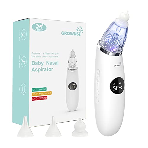 Baby Nasal Aspirator | Baby Nose Sucker | Baby Nose Cleaner, Automatic Booger Sucker for Baby, Rechargeable, with Pause & Music & Light Soothing Function