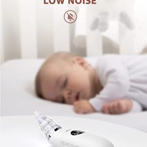 Baby Nasal Aspirator | Baby Nose Sucker | Baby Nose Cleaner, Automatic Booger Sucker for Baby, Rechargeable, with Pause & Music & Light Soothing Function