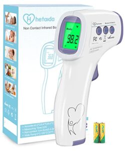 digital thermometer for adults and kids, no touch forehead thermometer for baby, 2 in 1 body surface mode infrared thermometer with fever alarm and instant accuracy readings