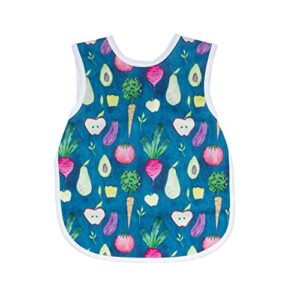 bapronbaby organic produce bapron – soft waterproof stain resistant bib – machine washable – 6m – 5yr – (sz preschool 3-5yrs)