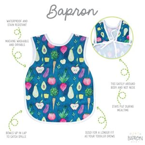 BapronBaby Organic Produce Bapron - Soft Waterproof Stain Resistant Bib - Machine Washable - 6m - 5yr - (Sz Preschool 3-5yrs)