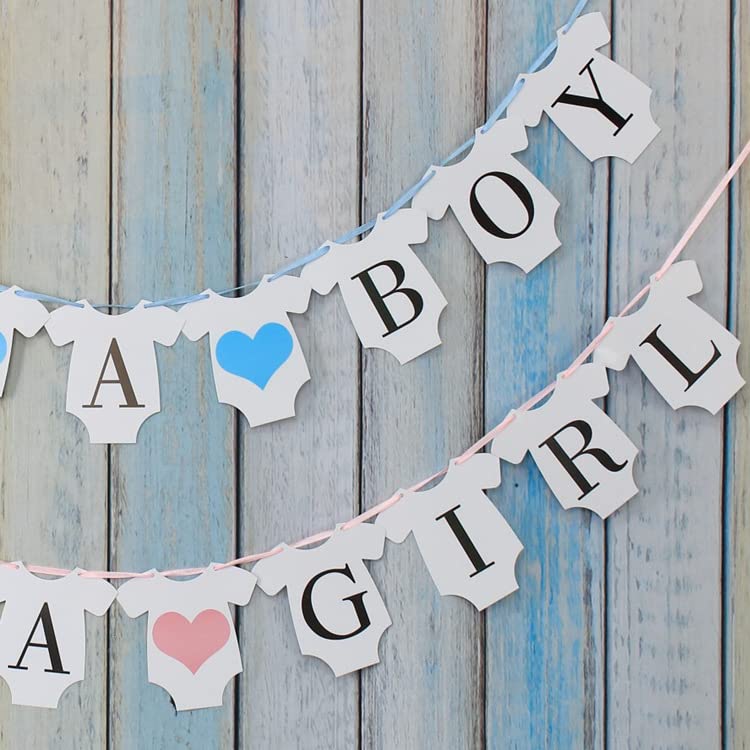 CoolerthingsDG, its a Boy or its a Gril banner " Christening Baby Shower Garland Decoration, gender reveal banner, Baby Shower Decorations Boy or Girl Banner Gender Reveal Bunting Flag Baby