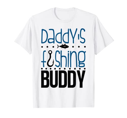 Daddy's Fishing Buddy Funny Father Kid Matching T-shirt