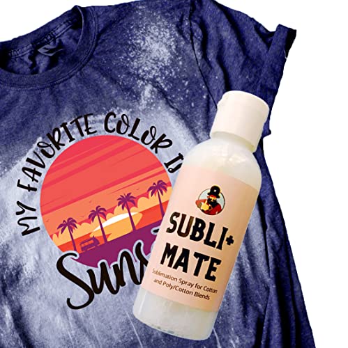 Sublimation Spray for Cotton and Polyester-3 oz Concentrate makes 16oz- Brighter and More Vibrant Colors. Polycrylic-Free. Comes with Full Instructions on How to dilute