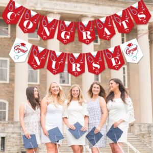 MZ.ogm Congrats Nurse Banner Congratulations Nurse Banner Nurse Graduation Decorations Nursing School Graduation Party Decorations RN Graduation Party Decorations