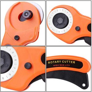 Rotary Cutter, Professional 45mm Rotary Fabric Cutter, Rotary Cutter for Fabric, Card Paper Sewing Quilting Roller Fabric Cutting Tailor Scissors Tool Dress Clothes Making DIY Tool