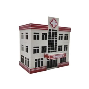 outland models railway scenery city small hospital/clinic building 1:64 s scale