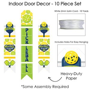 Big Dot of Happiness Let’s Rally - Pickleball - Hanging Vertical Paper Door Banners - Birthday or Retirement Party Wall Decoration Kit - Indoor Door Decor