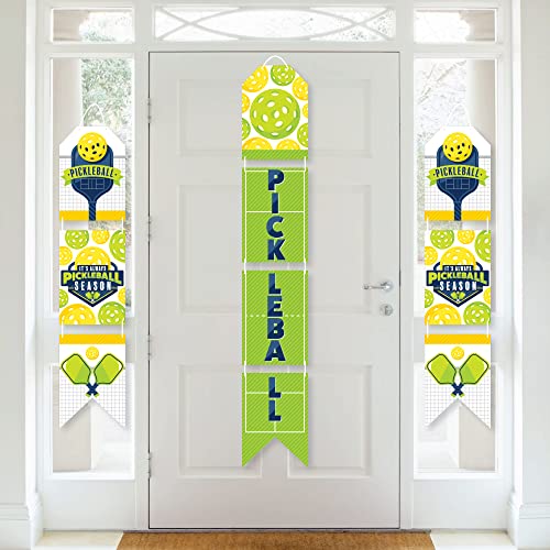 Big Dot of Happiness Let’s Rally - Pickleball - Hanging Vertical Paper Door Banners - Birthday or Retirement Party Wall Decoration Kit - Indoor Door Decor