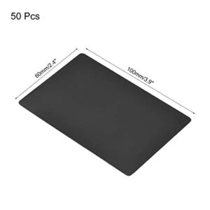 uxcell Blank Metal Card 100x60x0.3mm Painted Aluminum Plate for DIY Laser Printing Engraving Black 50 Pcs