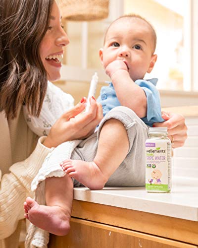 Wellements Organic Gripe Water, 4 Fl Oz, Eases Baby's Stomach Discomfort and Gas, Free from Dyes, Parabens, Preservatives