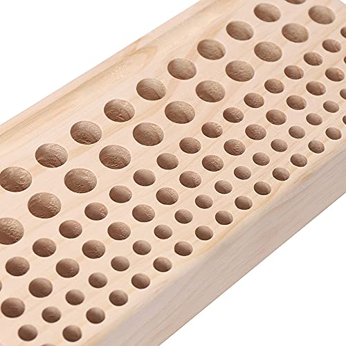 98 Holes Wooden Professional Leathercraft Tool Holder Rack Stand Leathercraft Stand Holder Organizer Leather Tools Storage Holder for Leather Working Tools Organizer Storage Wooden Leather Holder Tool