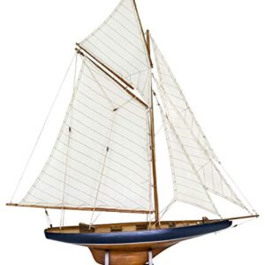 SAILINGSTORY Wooden Sailboat Model Ship Sailboat Decor Yacht Model America's Cup Columbia 1901 Replica Medium