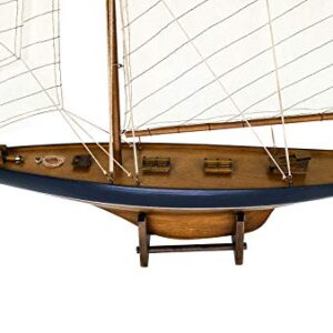 SAILINGSTORY Wooden Sailboat Model Ship Sailboat Decor Yacht Model America's Cup Columbia 1901 Replica Medium