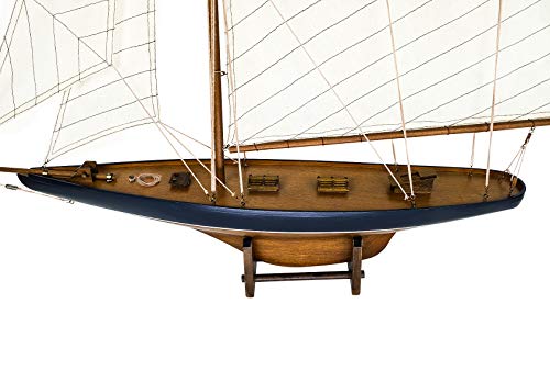 SAILINGSTORY Wooden Sailboat Model Ship Sailboat Decor Yacht Model America's Cup Columbia 1901 Replica Medium