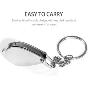 15X Mini Keychain Pocket Magnifier, Jewelers Magnifying Glass, Portable Foldable Magnifying Glass for Close Work, Gardening, Kids, Stamp, Rock Collectings