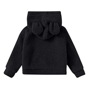 Karlywindow Toddler Boys Girls Fleece Jacket Fuzzy Winter Warm Teddy Coat for Kids Baby