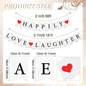 3 Pcs Bridal Shower Banner Love Laughter and Happily Ever After Banner Engagement Party Decorations Bachelorette Wedding Shower Supplies Bridal Shower Decorations Wedding Sign